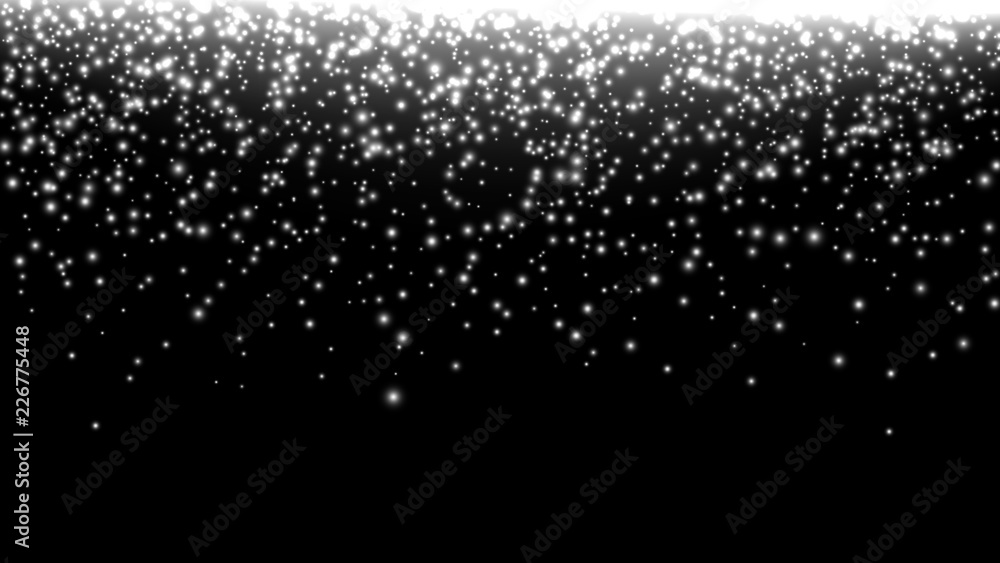 Silver stardust. Falling Stars. Glow light effect. Vector illustration ...