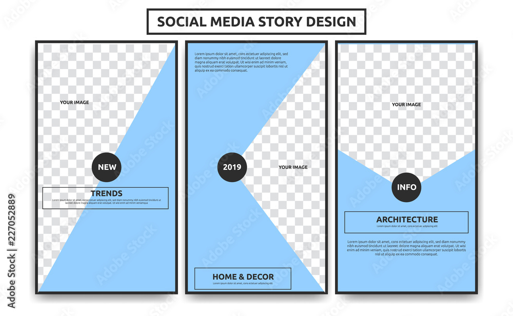 Editable Social media story frame template. Creative simple soft light ...
