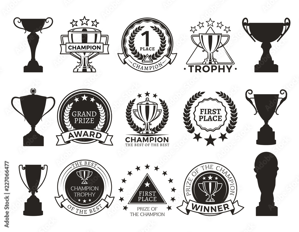 Prize and Awards Collection Vector Illustration Stock Vector | Adobe Stock