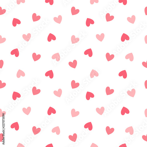 Simple hearts seamless repeat vector pattern, texture. Valentines day ... Simple hearts seamless repeat vector pattern, texture. Valentines day ...