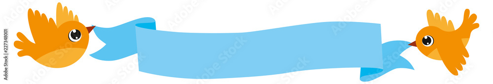 Birds Flying with blue Banner Vector image Stock Vector | Adobe Stock