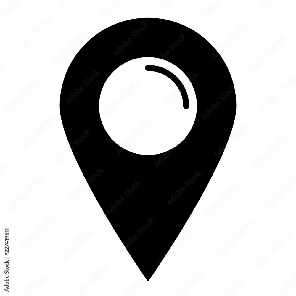 Stock-Vektorgrafik „pin location map place spot position vector icon ...