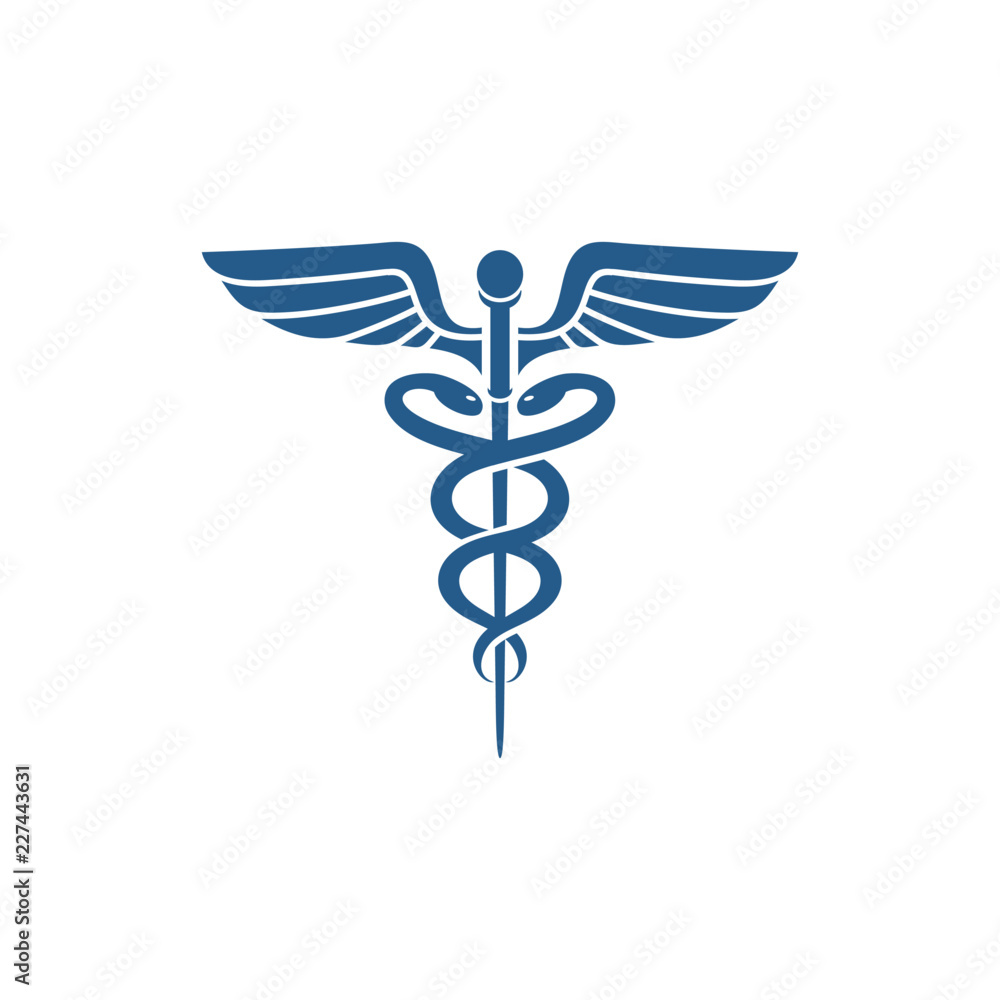 Caduceus logo template Stock Vector | Adobe Stock