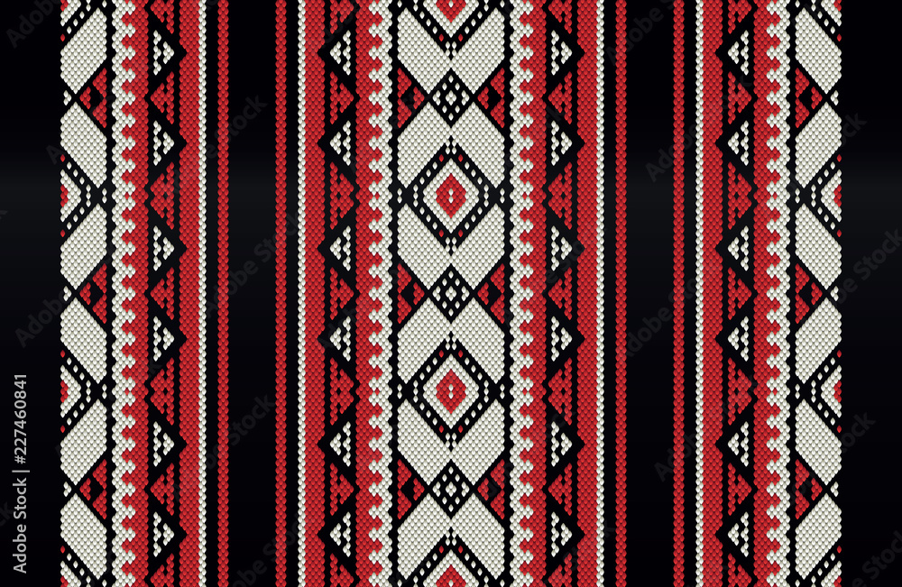 Traditional Folk Sadu Arabian Hand Weaving Pattern Stock Vector | Adobe ...