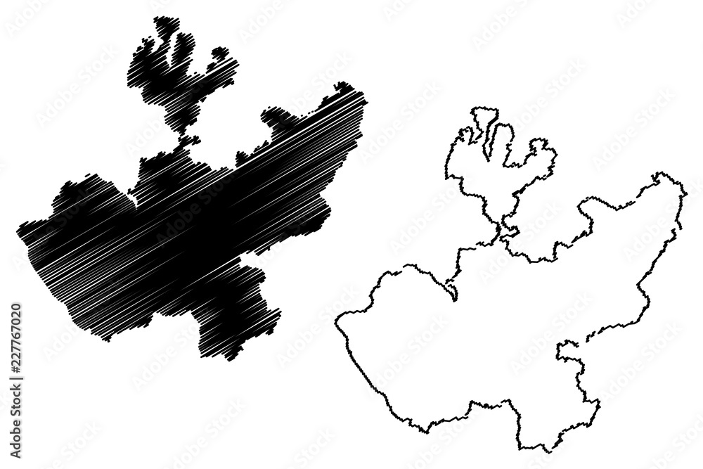 Jalisco (United Mexican States, Mexico, federal republic) map vector ...