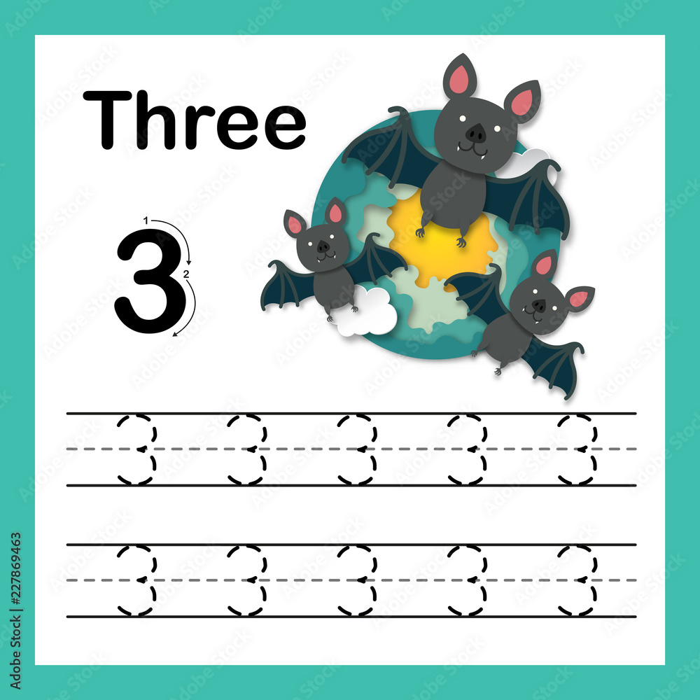 Connecting dot and printable numbers exercise with lovely cartoon for ...