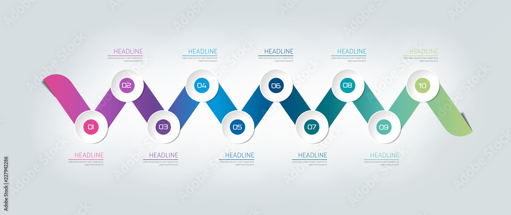 Infographic timeline report, template, chart, scheme. Vector. Stock ...