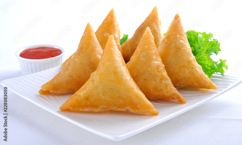 Samosa, Sambusa, Samboksa with a savory filling of chicken, mince ...