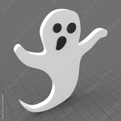 Stylized ghost Stock 3D asset | Adobe Stock