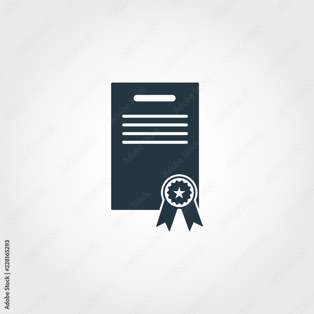 Diploma icon. Premium monochrome design from education icon collection ...