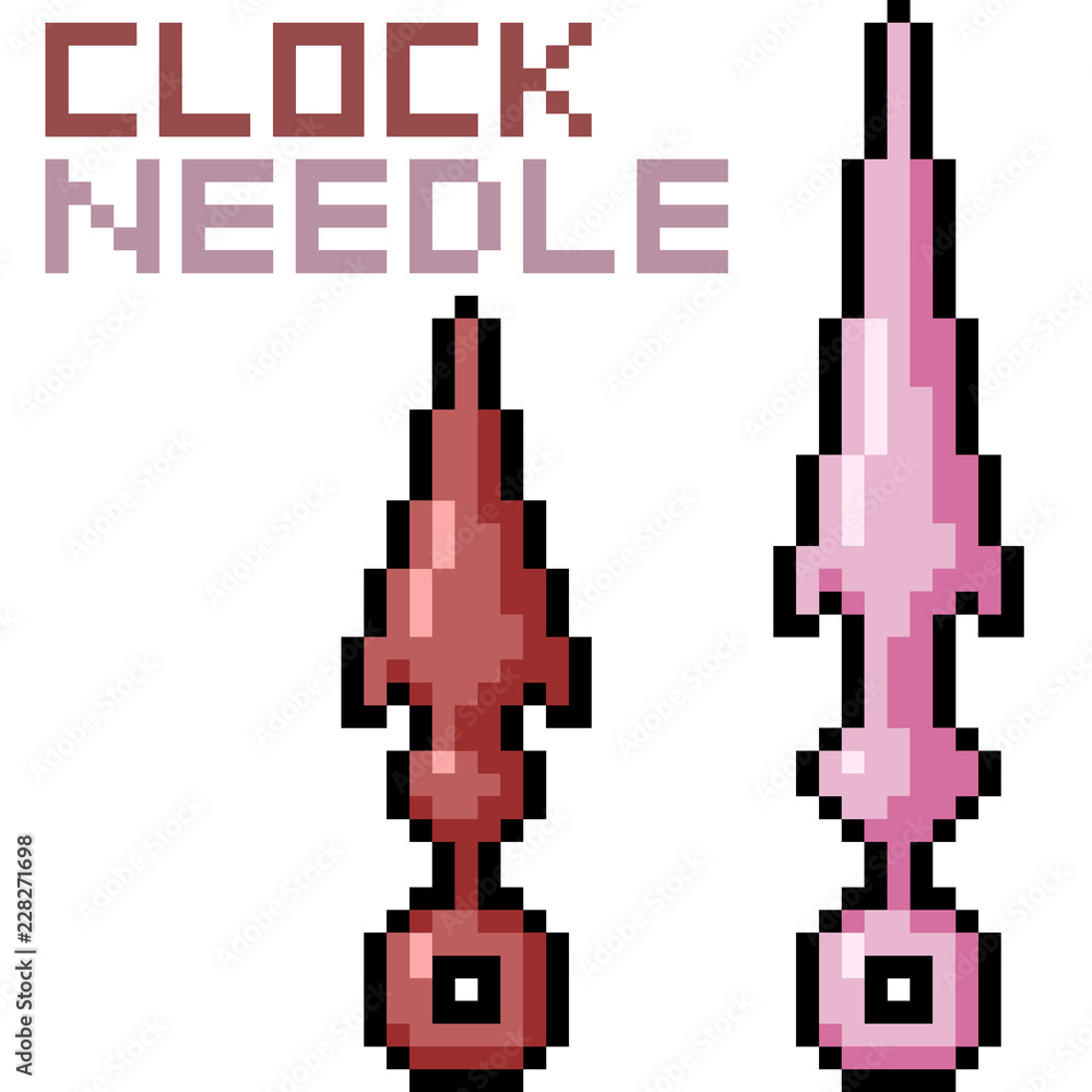 vector pixel art clock needle Stock Vector | Adobe Stock