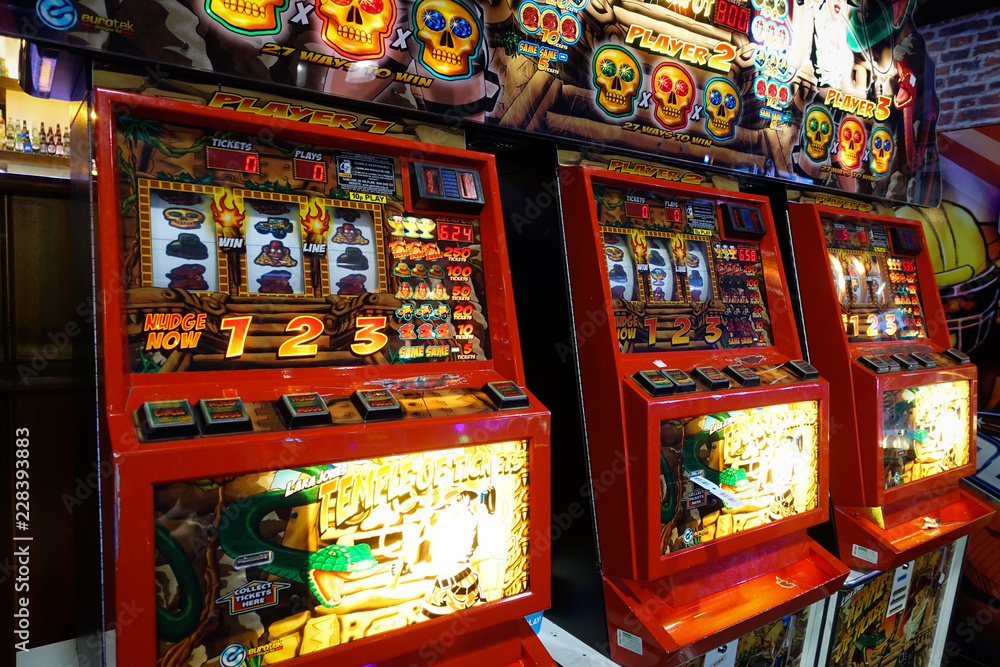 Brighton, England-2 October,2018: Classic vintage Brighton UK slot ...