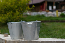 Rows Of Galvanized Buckets Free Stock Photo - Public Domain Pictures