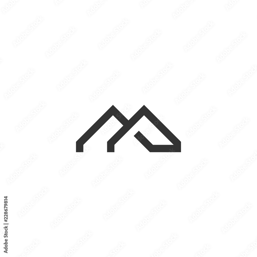 Letter MP for house logo icon monogram Stock Vector | Adobe Stock