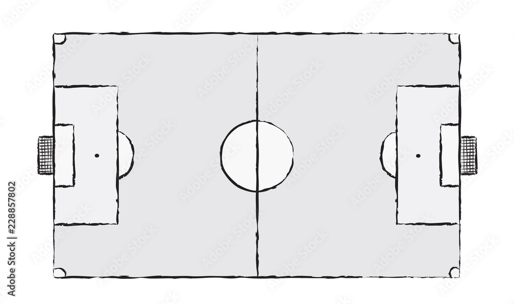 Football stadium or Soccer field. Sport drawing tournament design in ...