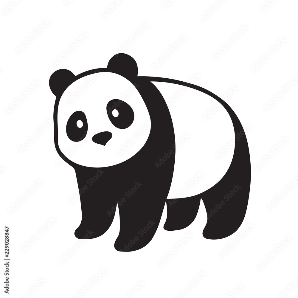Giant panda illustration Stock Vector | Adobe Stock