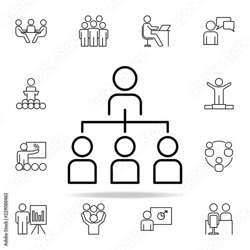 organization structure icon. Business Organisation icons universal set ...