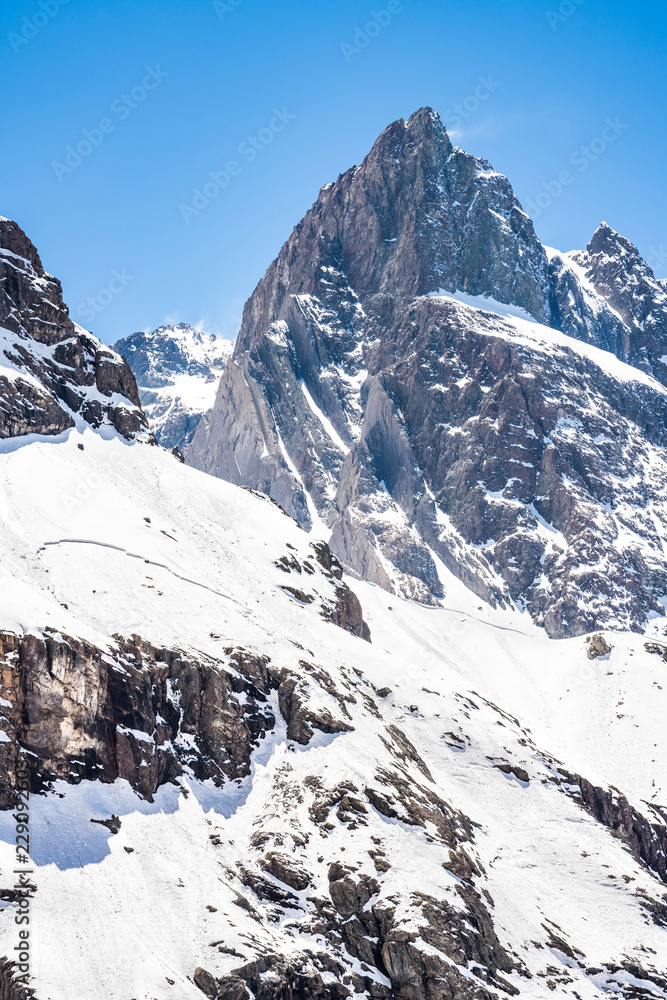 Views over Andes Mountains from their summits just an amazing alpine ...