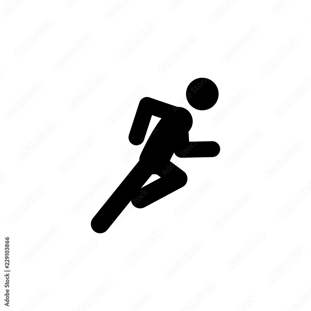 dash, fast, run icon. Element of walking and running people icon for ...