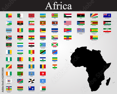 All flags of Africa. Vector illustration. World flags Stock Vector ...
