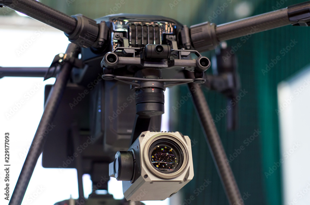 Quadcopter with camera Stock Photo | Adobe Stock