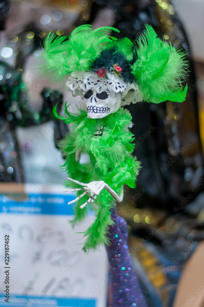 Photo Stock catrinas coloridas dia de muertos tradiciones mexicanas ...