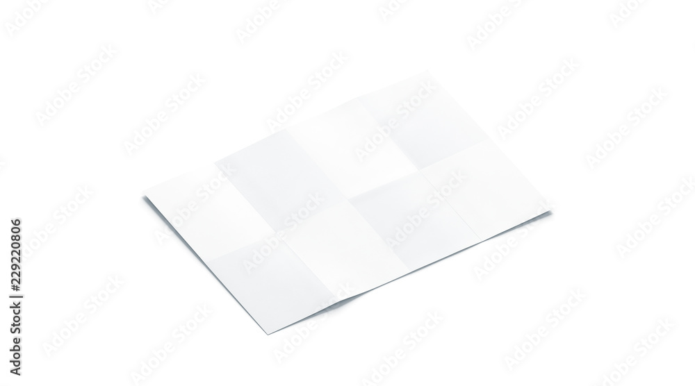 Blank white chart booklet mockup, isolated, side view, 3d rendering ...