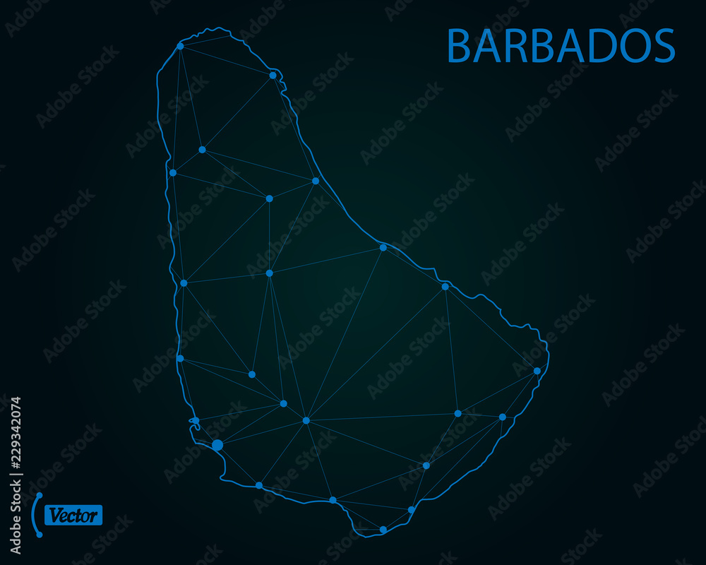 Map of Barbados. Vector illustration. World map Stock Vector | Adobe Stock