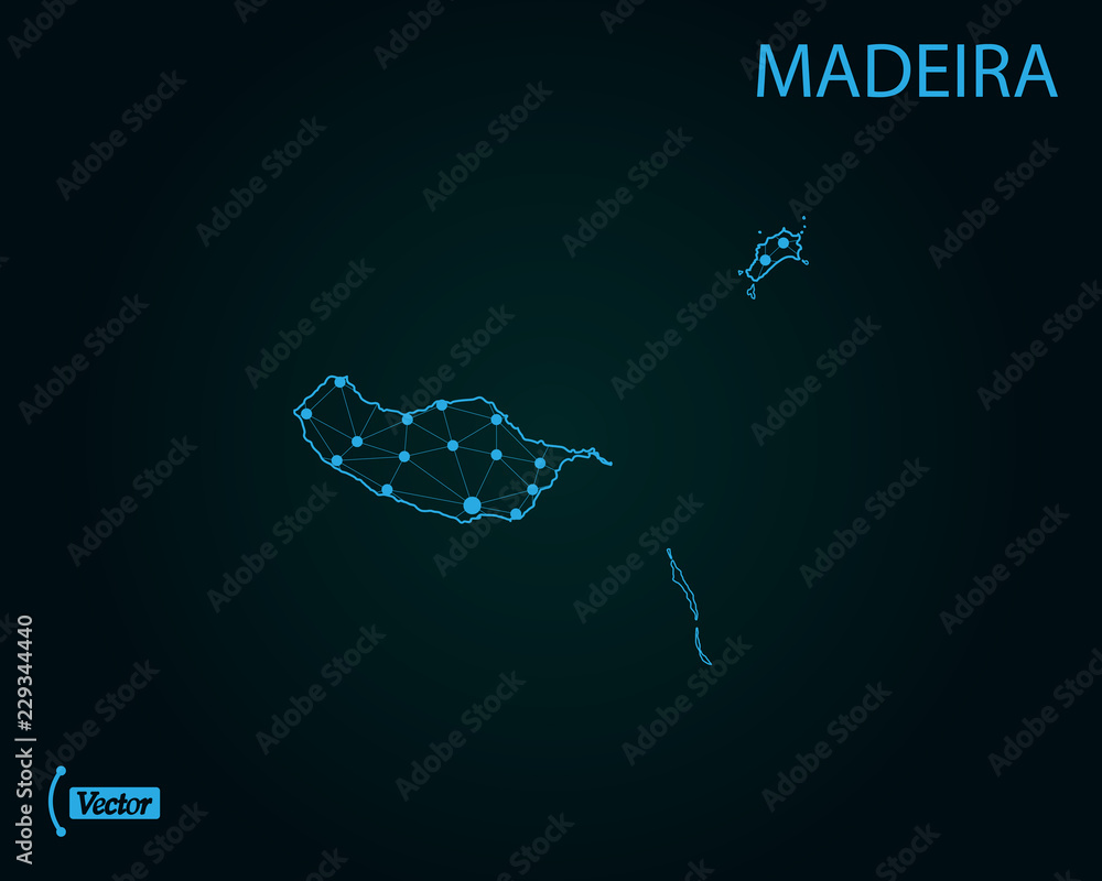 Map of Madeira. Vector illustration. World map Stock Vector | Adobe Stock