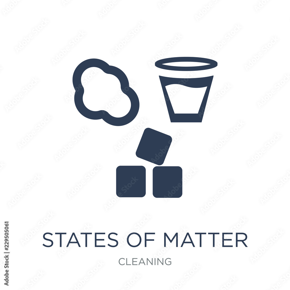 States of Matter icon. Trendy flat vector States of Matter icon on ...