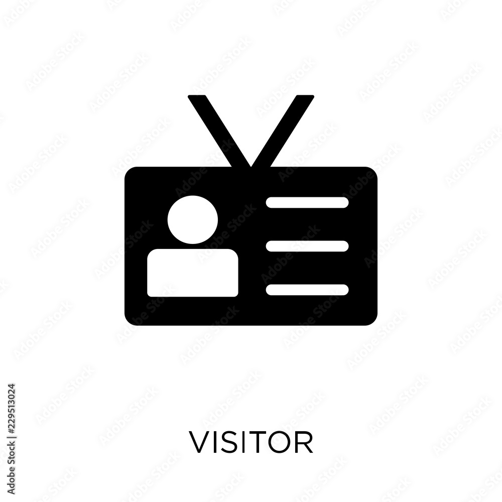 visitor icon isolated on white background. Simple and editable visitor icons. Modern icon vector ...