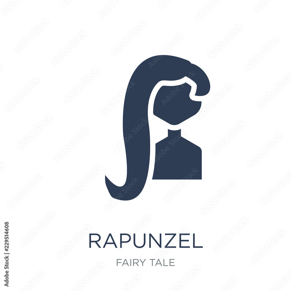 rapunzel icon. Trendy flat vector rapunzel icon on white background ...