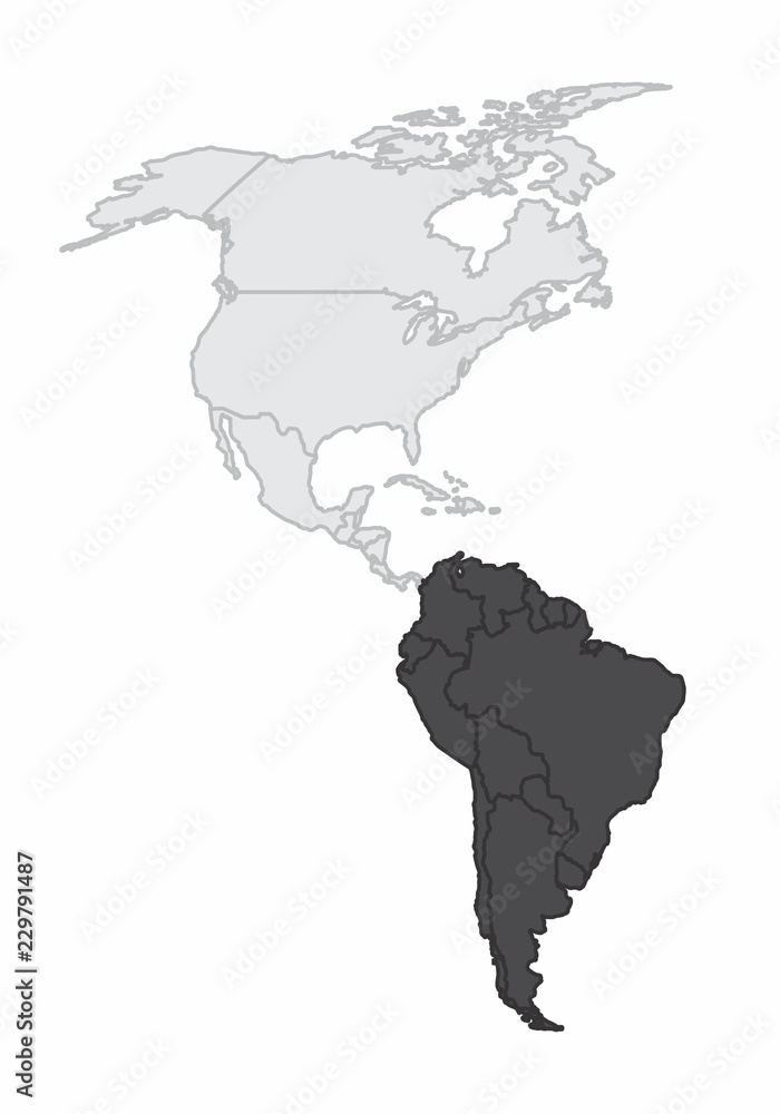 The american continent map Stock Vector | Adobe Stock
