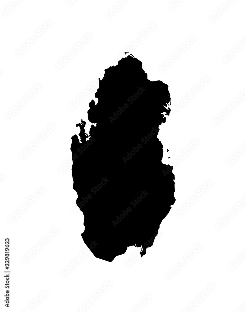 Map Of Qatar. Vector illustration Stock Vector | Adobe Stock