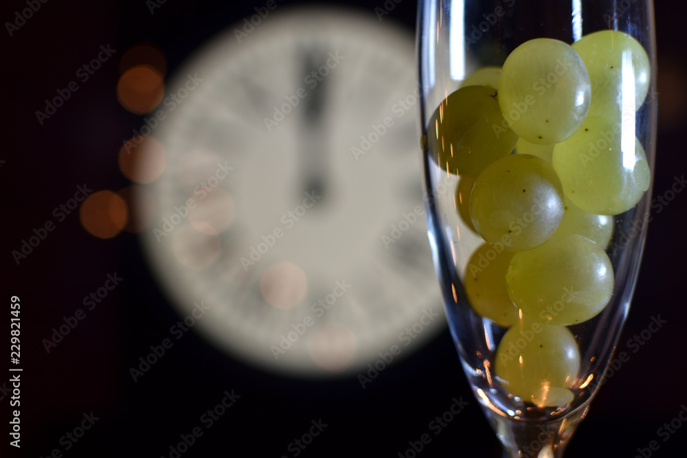 CELEBRATION OF THE NEW YEAR, TRADITION OF TWELVE GRAPES OF LUCK WITH ...