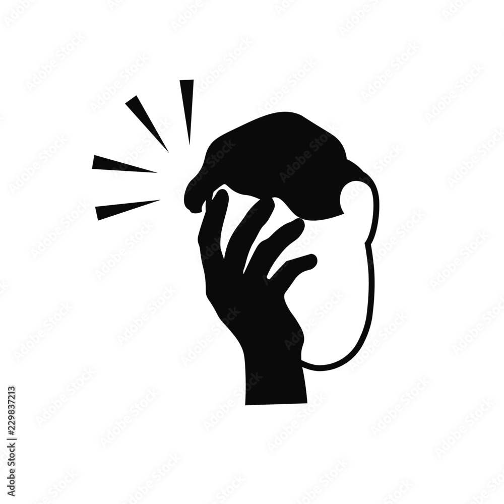 Icon of man with a gestures facepalm expression. Man with hand flopping ...