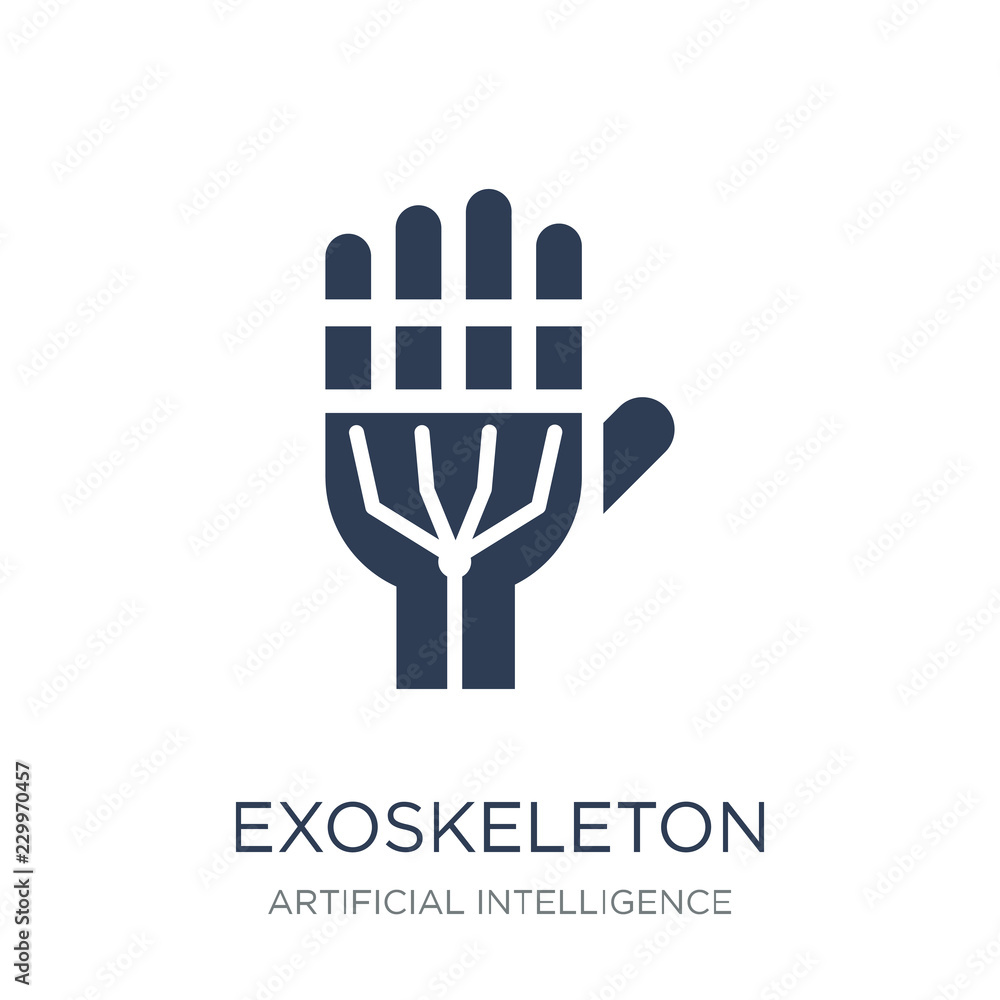 Exoskeleton icon. Trendy flat vector Exoskeleton icon on white b Stock ...