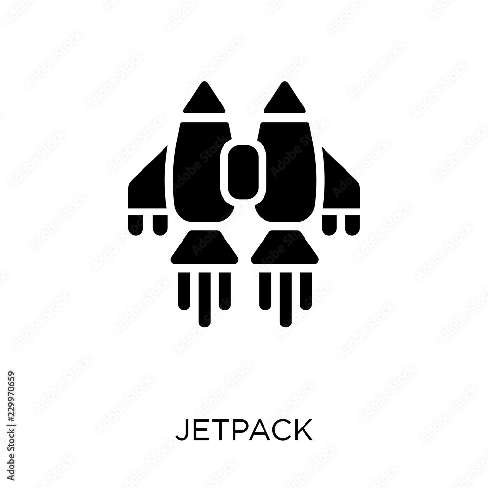 Jetpack icon. Jetpack symbol design from Future technology collection ...