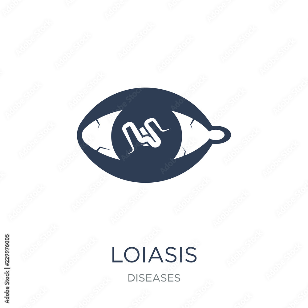Loiasis icon. Trendy flat vector Loiasis icon on white background from ...