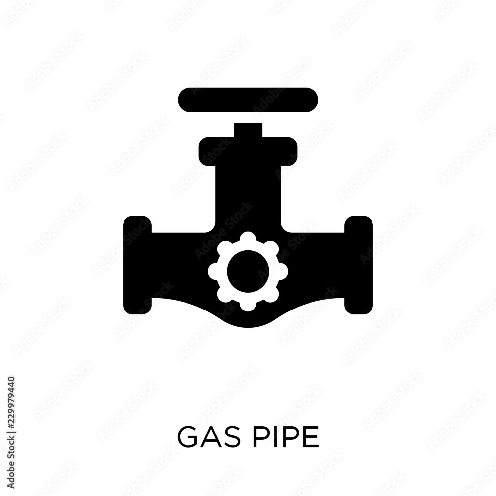 Gas pipe icon. Gas pipe symbol design from Construction collection ...