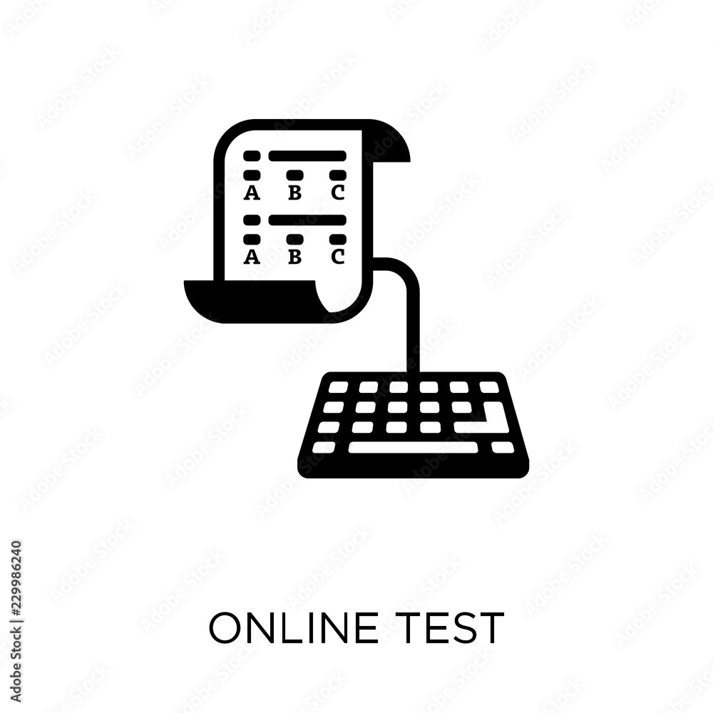 Online test icon. Online test symbol design from Online learning ...