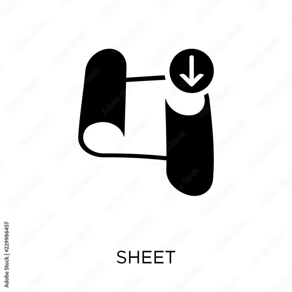 Sheet icon. Sheet symbol design from Online learning collection. Simple ...