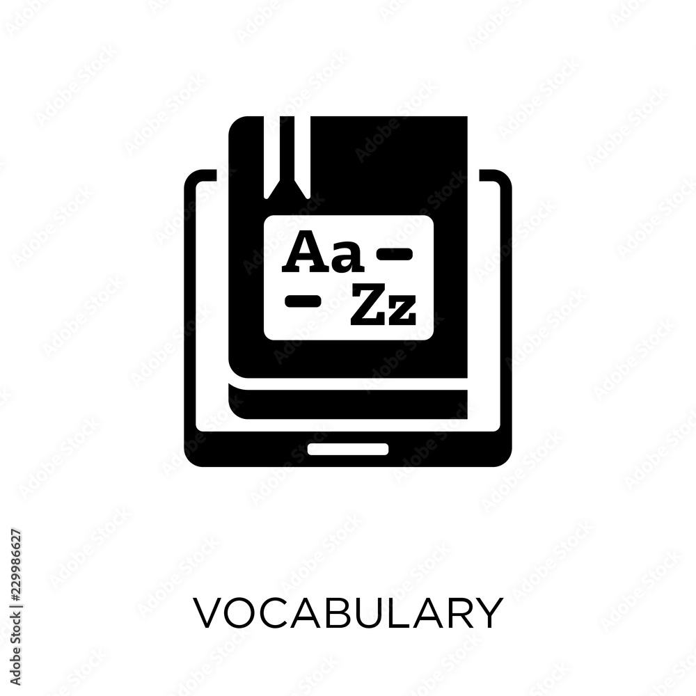 Vocabulary icon. Vocabulary symbol design from Online learning ...