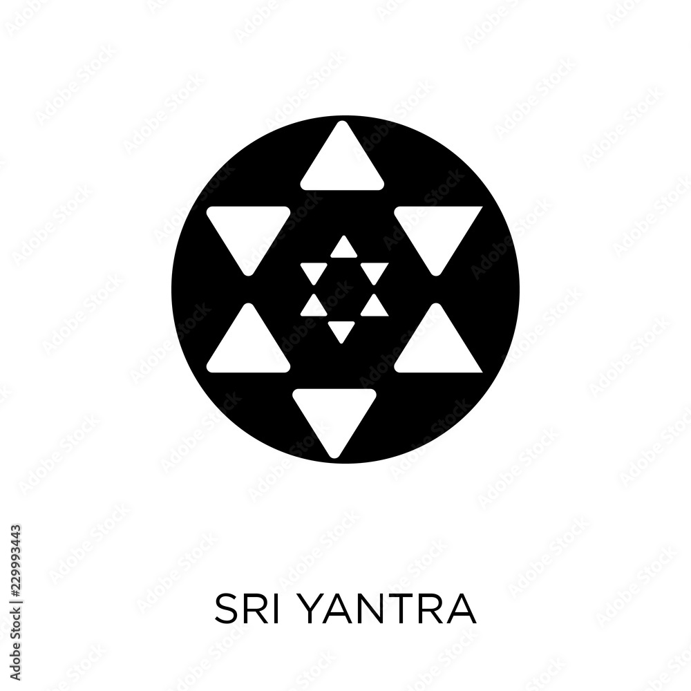 Sri yantra icon. Sri yantra symbol design from Geometry collection ...