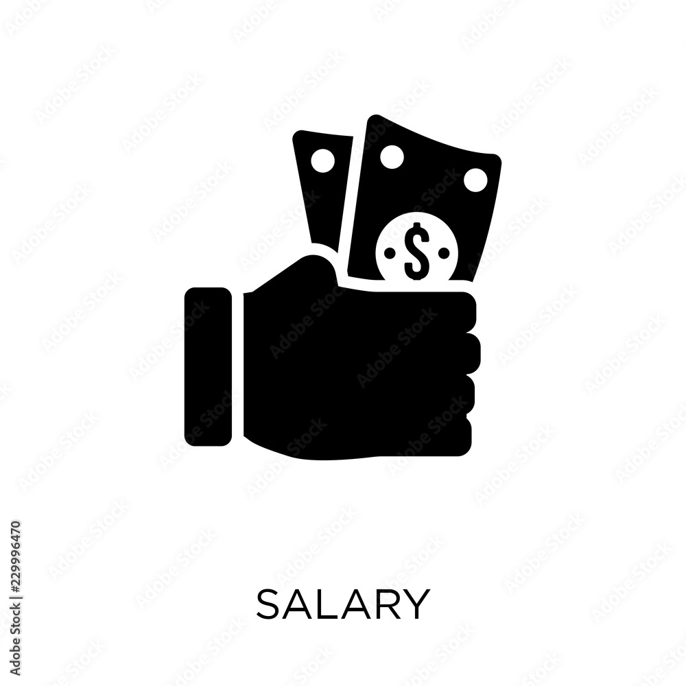 Salary icon. Salary symbol design from Human resources collection ...