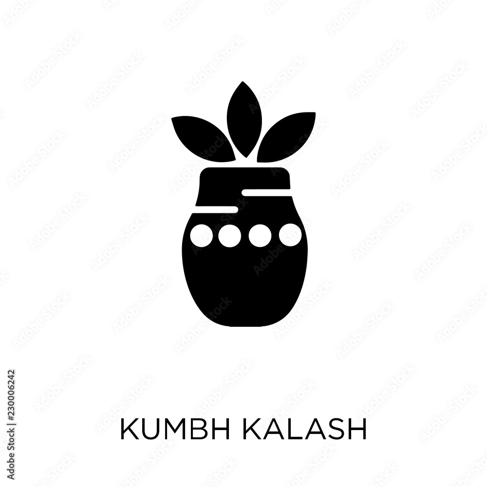 Kumbh kalash icon. Kumbh kalash symbol design from India collection ...