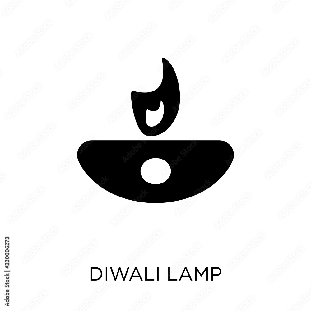 Diwali lamp icon. Diwali lamp symbol design from India collection ...
