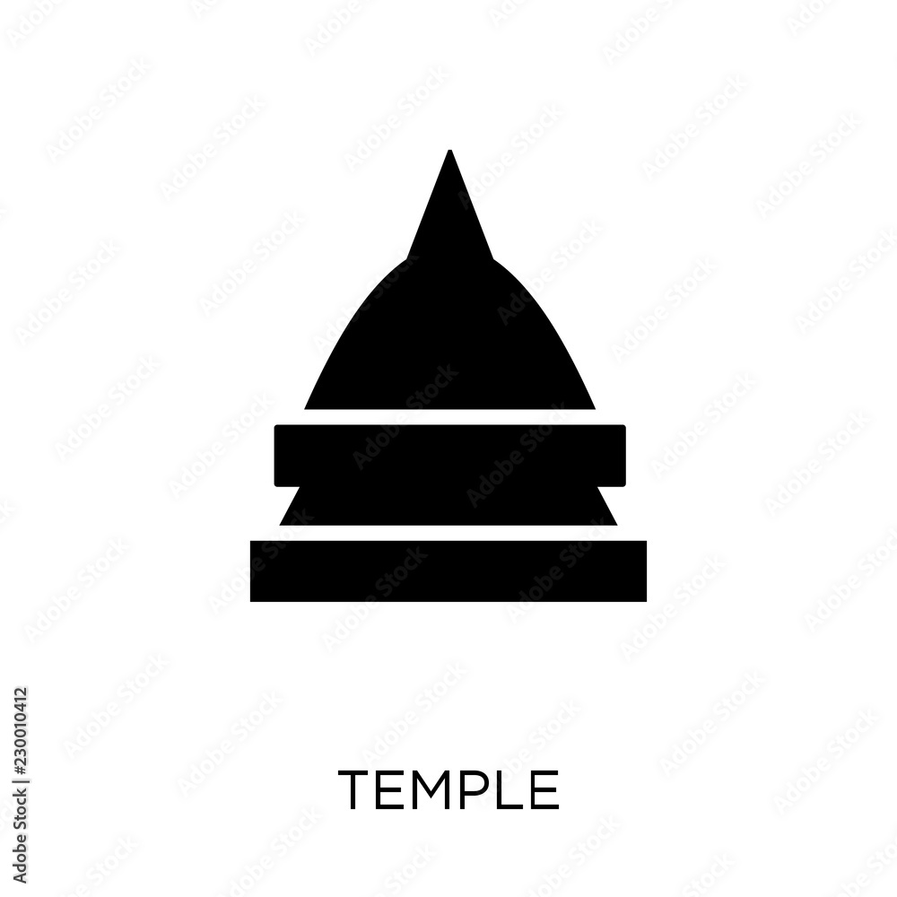 เวกเตอร์ Stock Temple icon. Temple symbol design from Religion ...