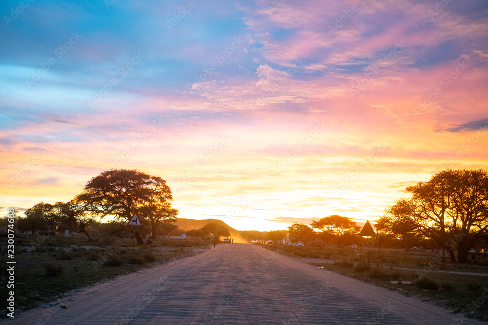 Sand road in the rural and desert place of Ovitoto (in the midst of ...