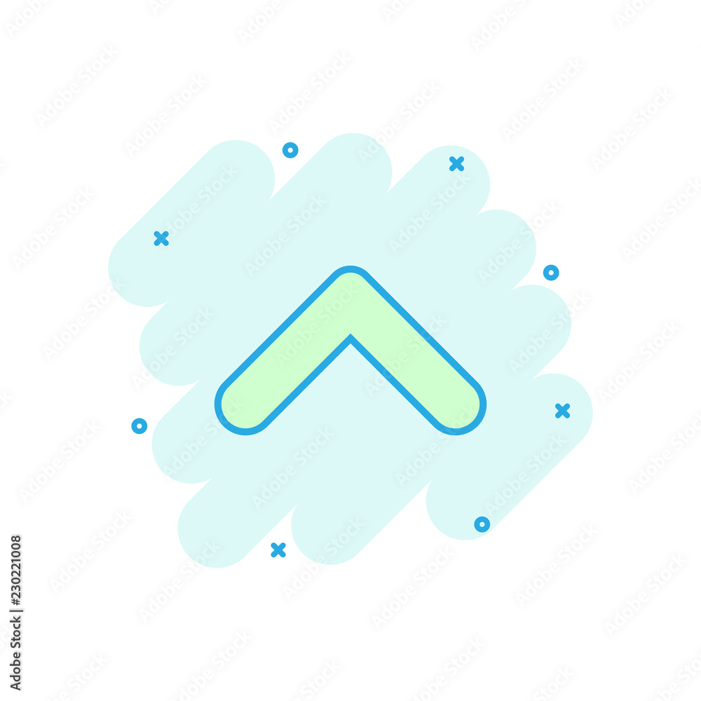Vector cartoon arrow icon in comic style. Arrow sign illustration ...